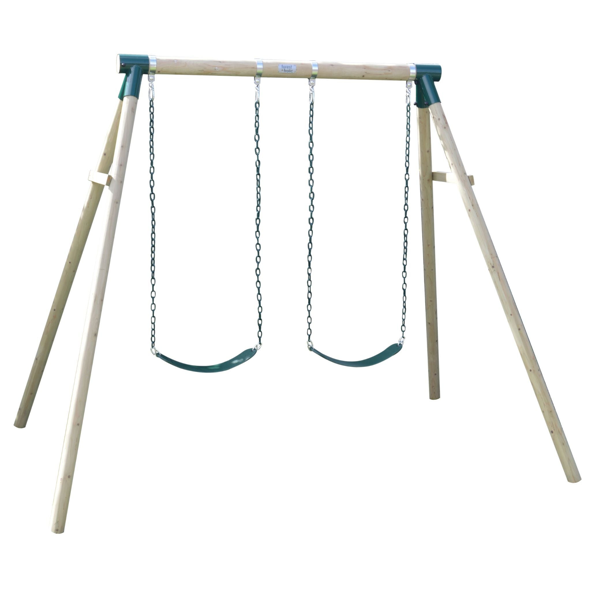 High Flyer 2-Station Timber Swing Set – Forest & Frolic